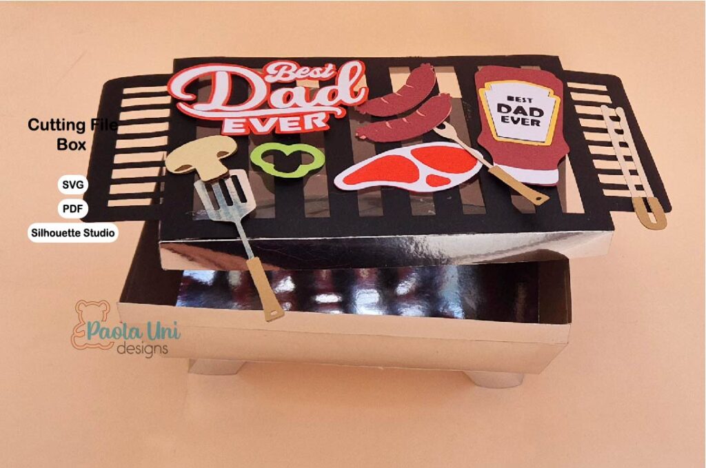 Archivo Digital Para Recortar Y Armar Caja En Forma De Parrilla Asador