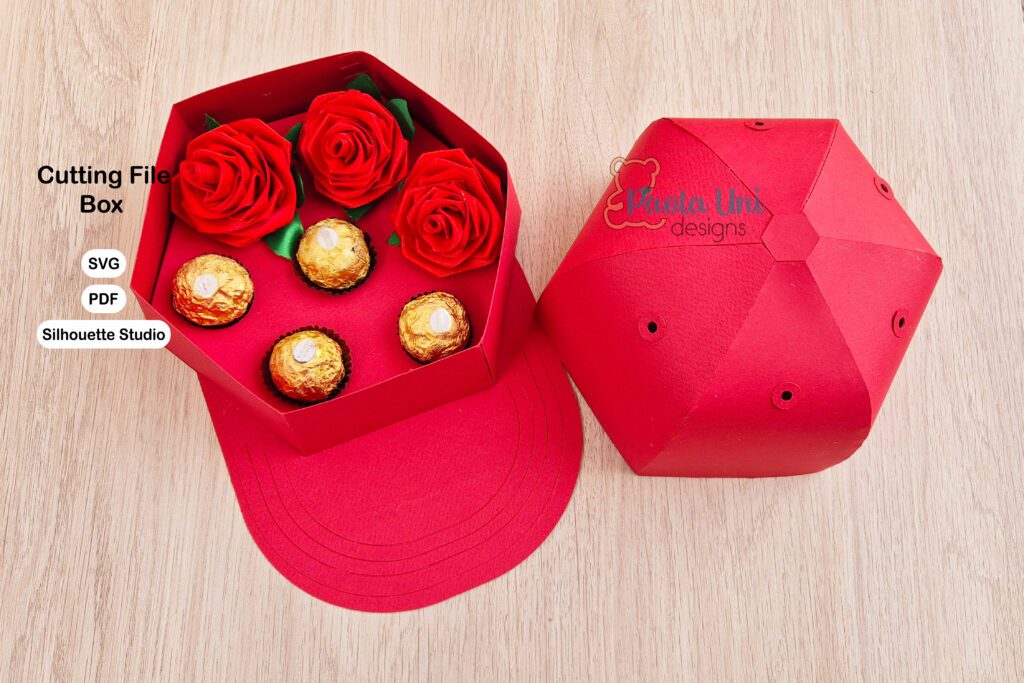 Archivo Para Recortar Y Armar Caja En Forma De Gorra Con Soporte De