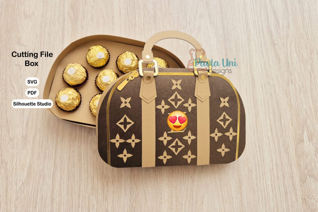 Archivo ó Molde Digital Para Recortar Y Armar Caja En Forma De Cartera